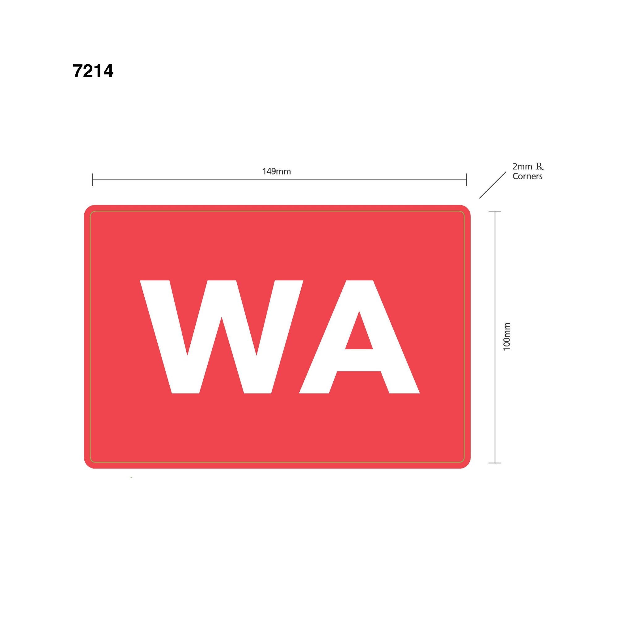 States Labels 100mm x 149mm (1000/roll) - WA - insignia