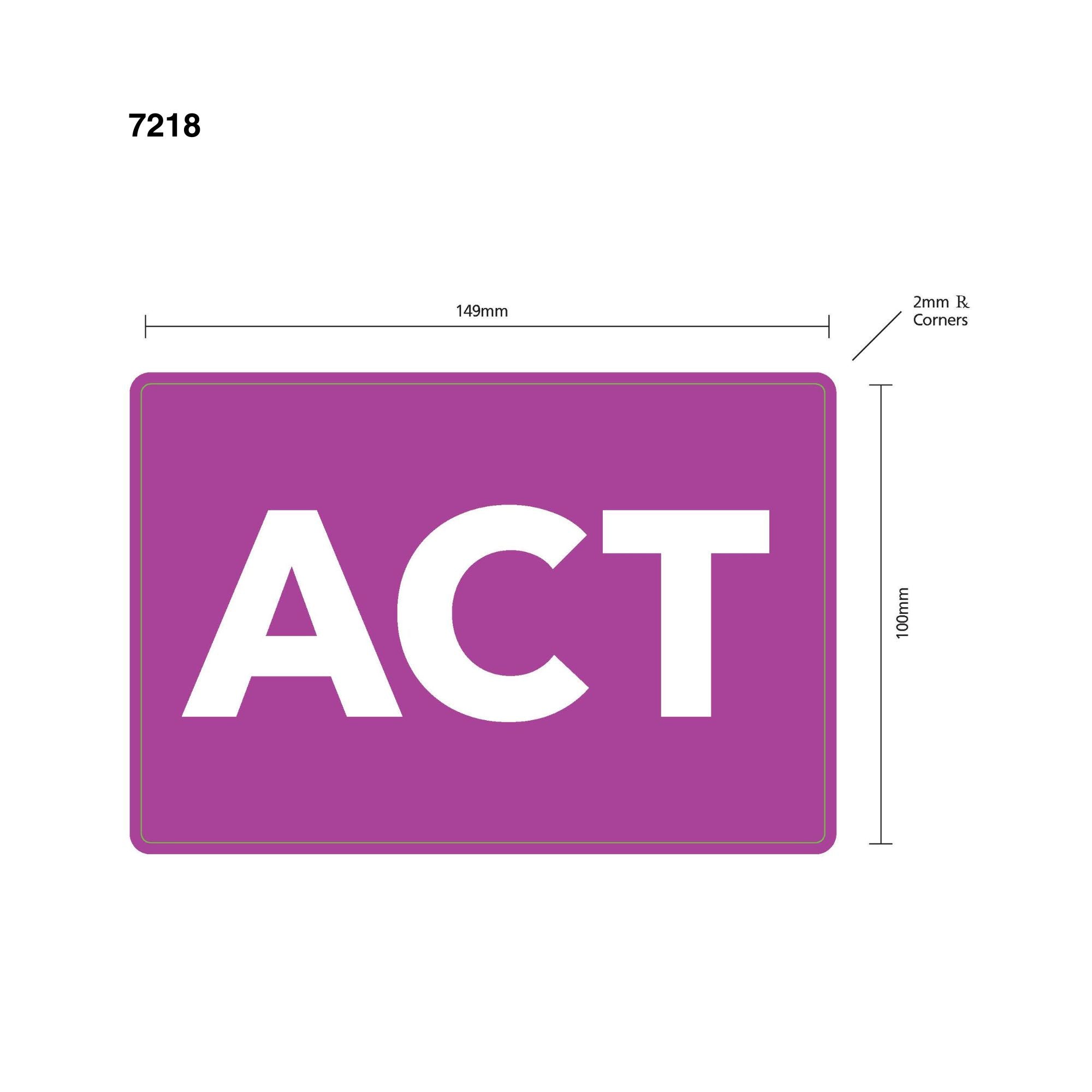 States Labels 100mm x 149mm (1000/roll) - ACT - insignia