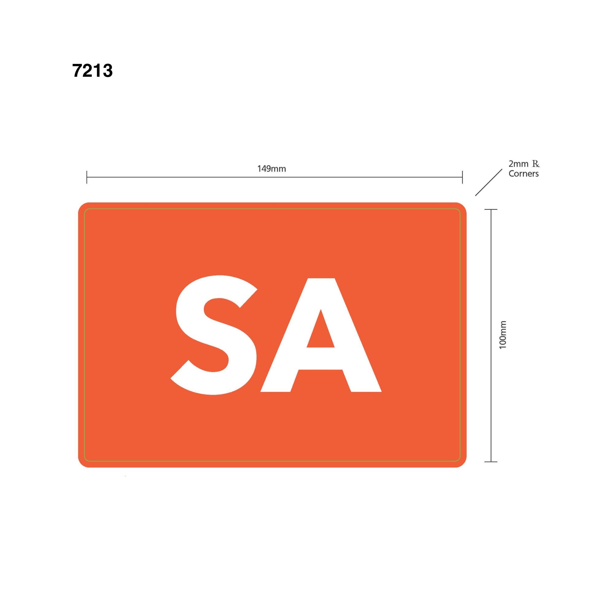 States Labels 100mm x 149mm (1000/roll) - SA - insignia