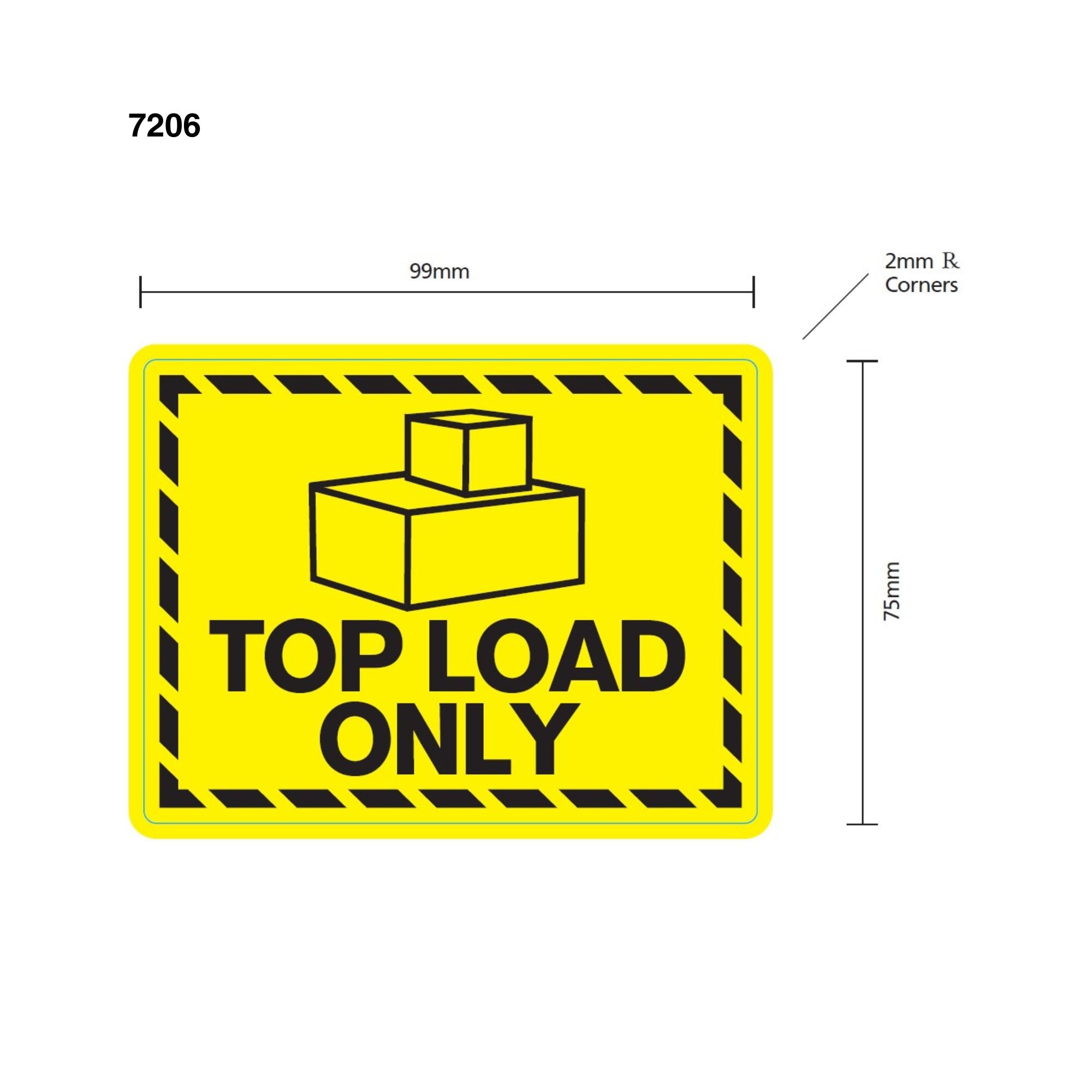 Dispenser Labels 75mm x 99mm Yellow (1000/roll) - TOP LOAD ONLY - insignia