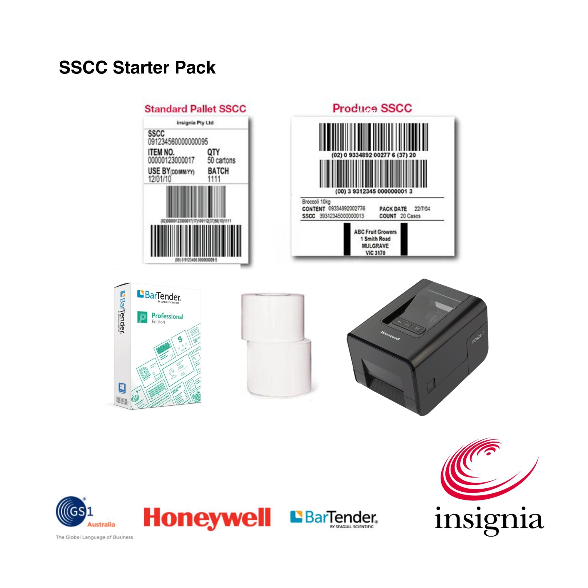 SSCC Labelling and Pallet Labelling Starter Pack - insignia