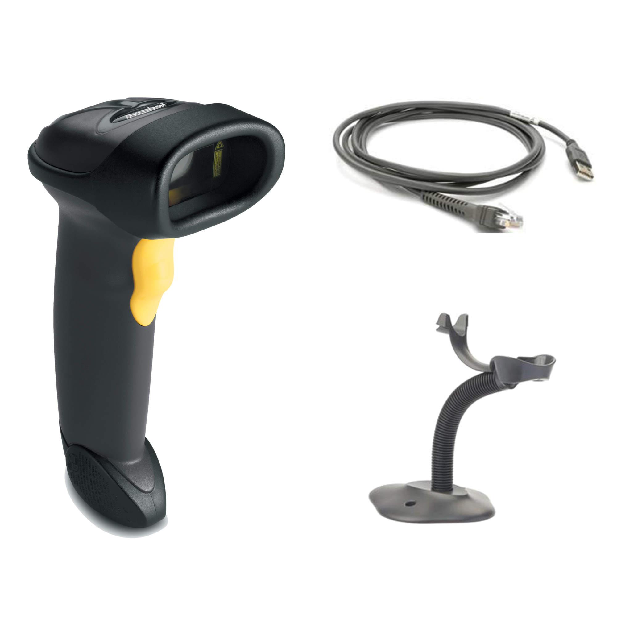 Zebra LS2208 1D Corded Scanner Kit with Stand USB - insignia